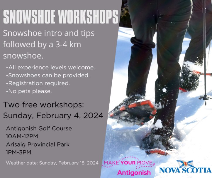Snowshoe Workshop – Antigonish Golf Course - NS Trails
